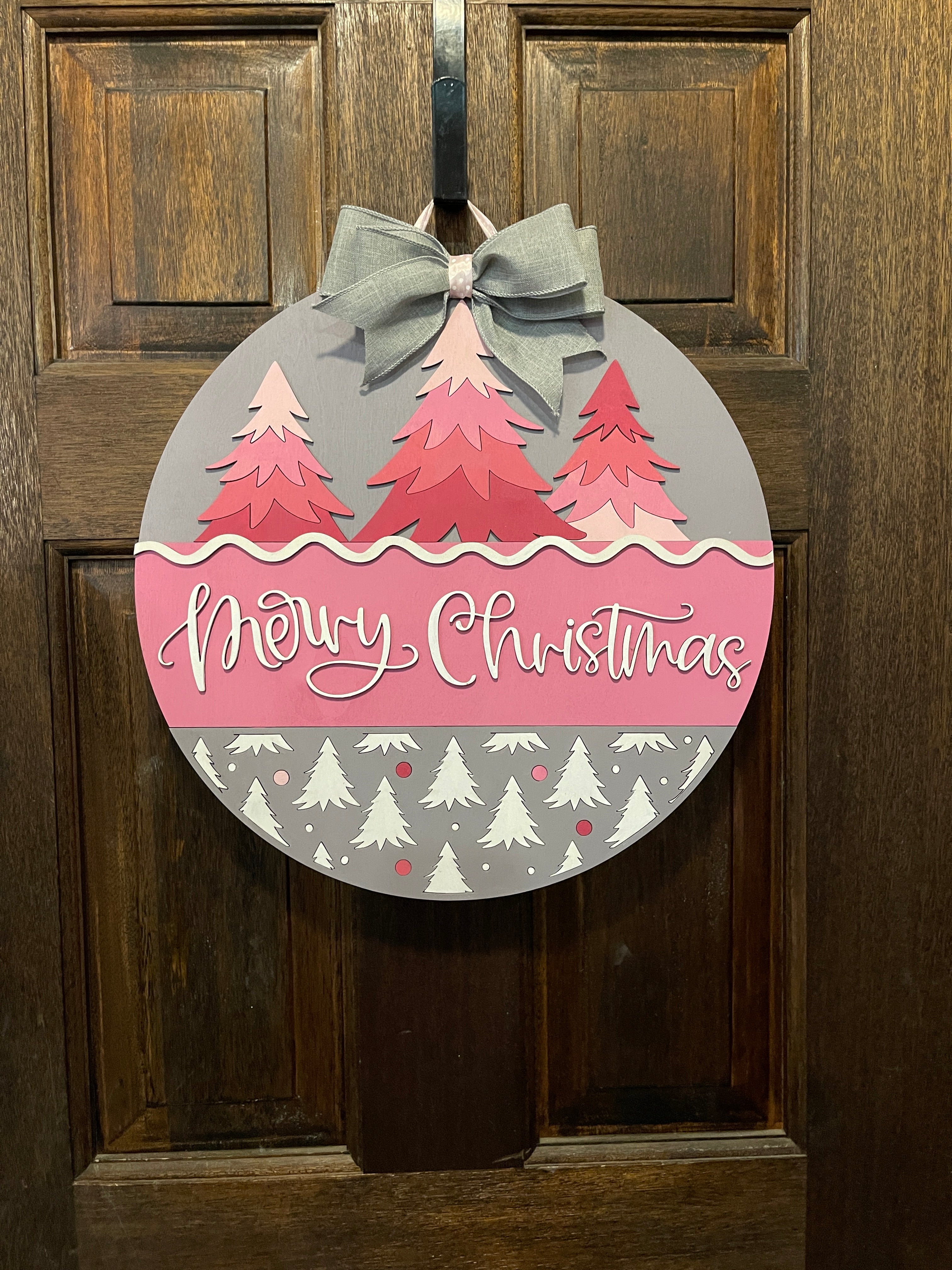 Merry Christmas Pink Trees – Rustic Roots Decor